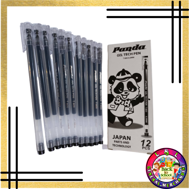 PANDA (CLASSIQUE 0.7mm)(GEL TECH PEN 0.5mm) Black Ink 12's/box | Lazada PH