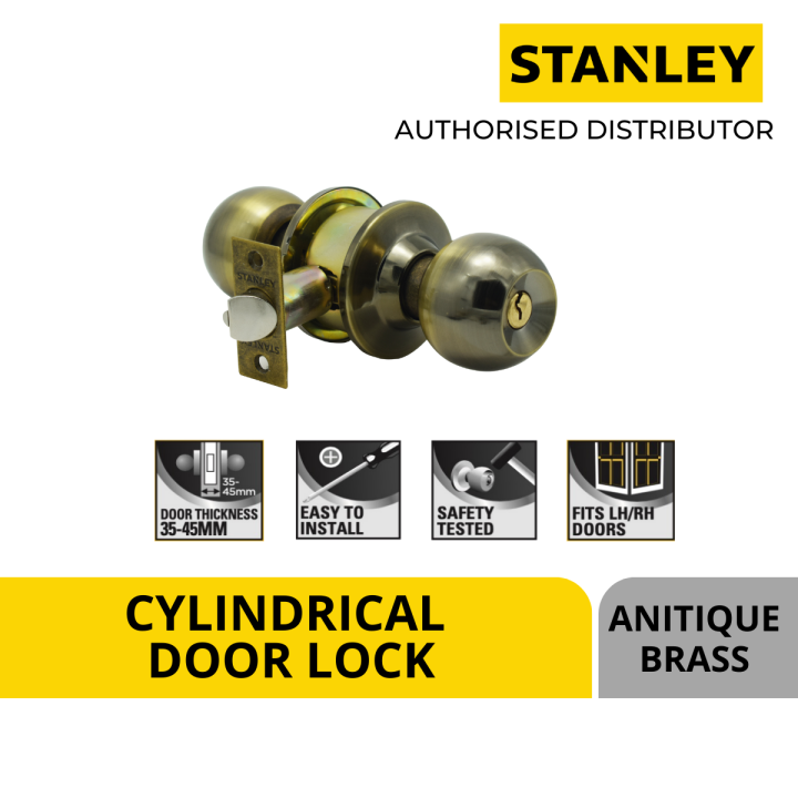 Stanley Cylindrical Lock/ Cylindrical Knob/ Backset 60mm Entrance ...
