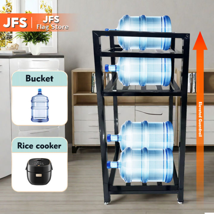 JFS Water rack shelf Water gallon stand with an additional layer for ...