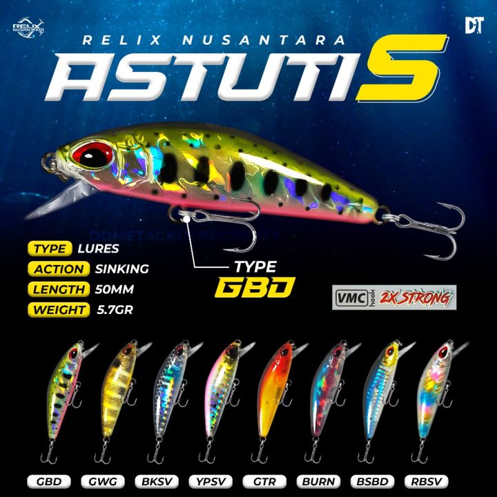 Relix Nusantara Astuti - S 50 mm 5.7 gram Lure Minnow Umpan Pancing ...