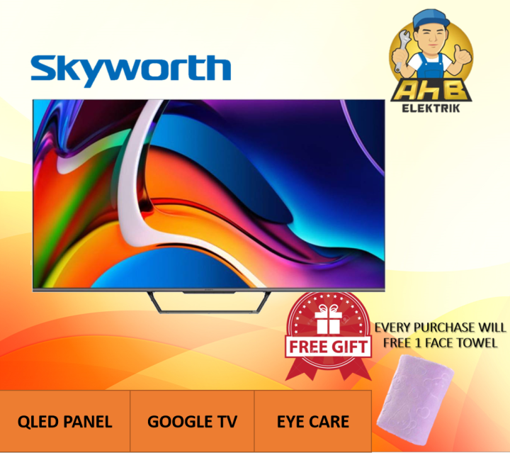 Skyworth QLED 4K UHD Google TV 50SUE8000/55SUE8000/65SUE8000 ( NEW 2023 ) | Lazada