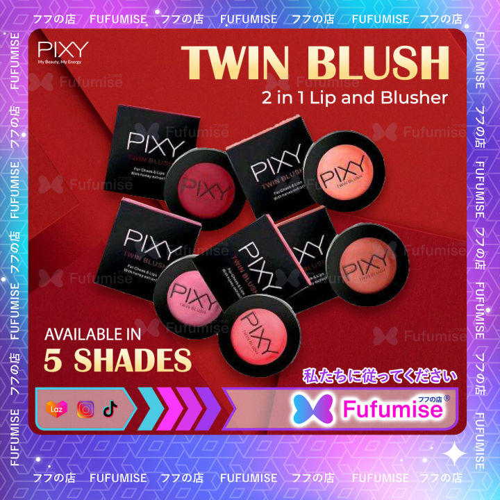 PIXY Twin Blush 2 in 1 ( lip & blusher pixy ) (BPOM) | Lazada Indonesia
