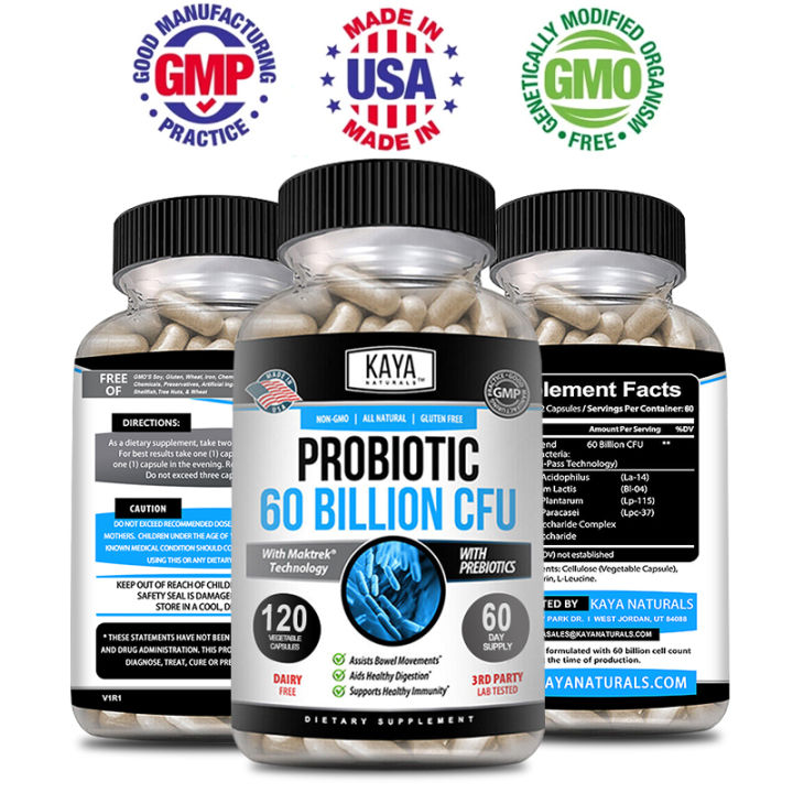 Probiotic 60 Billion CFU - Promote Intestinal Peristalsis Relieve ...