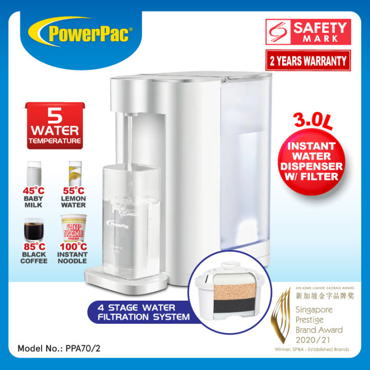 PowerPac 3L Instant Water Dispenser Hot & Room Temperature, 5 ...