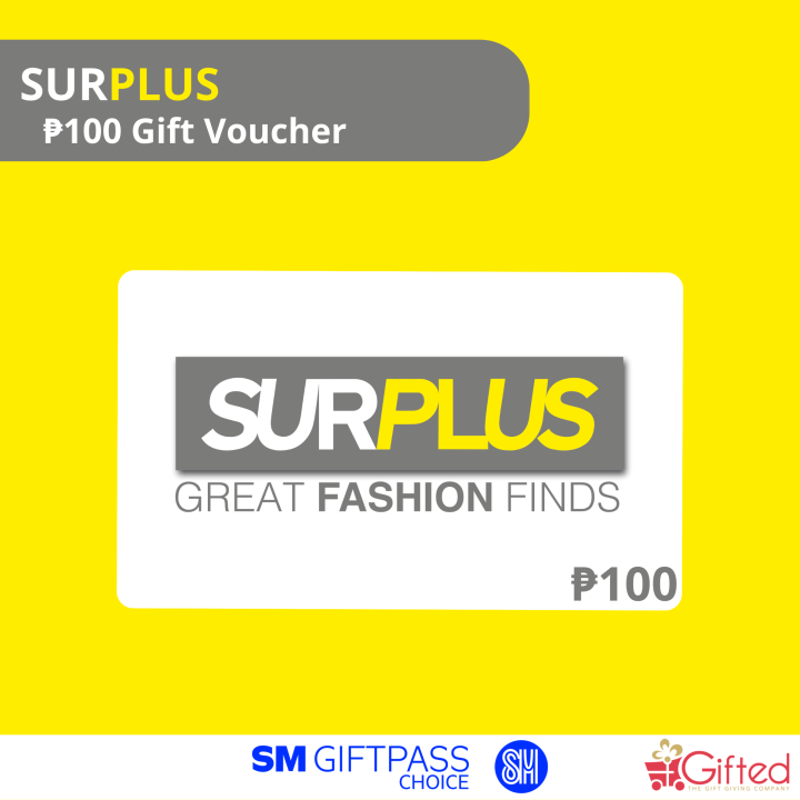 Surplus PHP 100 Gift Voucher | Lazada PH
