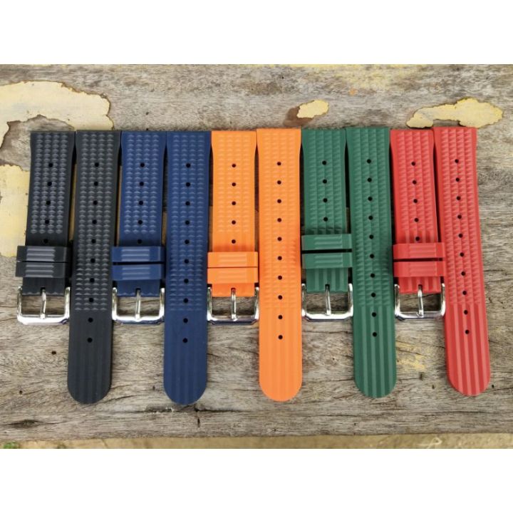 สายนาฬิกา สายยางFUERMAN ลายWaffle ฟรี สปริงบาร์2.0 และ ปากกาถอดสาย ชำระ ...