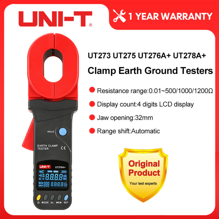 UNI-T Digital Clamp Earth Ground Resistance Tester UT278A+ UT276A ...