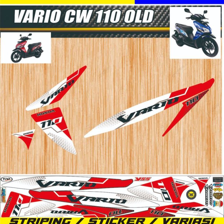 STIKER MOTOR HONDA MATIC VARIO CW 110 OLD KARBU VARIASI STICKER ...