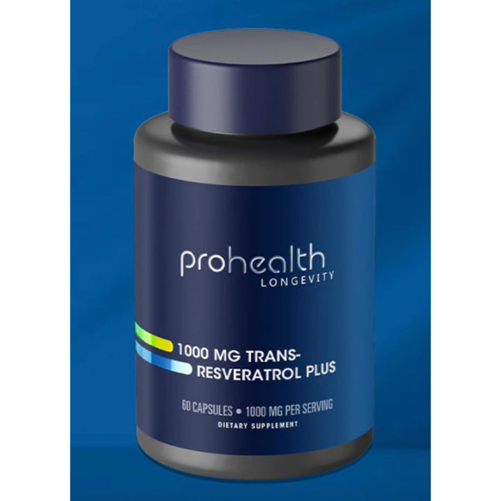 Exp1125 ProHealth Longevity 1000 mg Trans Resveratrol Plus 420 mg ...