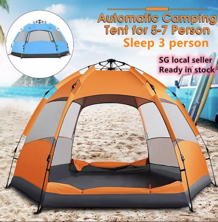 *SG seller* Sarayangdesign Quick Automatic Open Ultralight Tents sit 5 ...