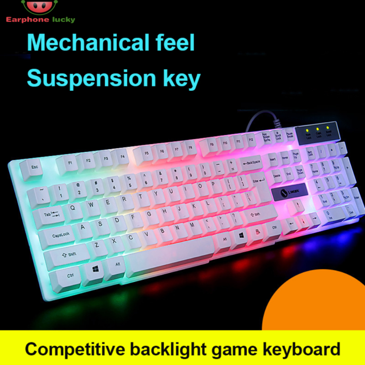🍉【COD】Keyboard Computer Colorful Backlit Gamer Keyboard Black Character ...