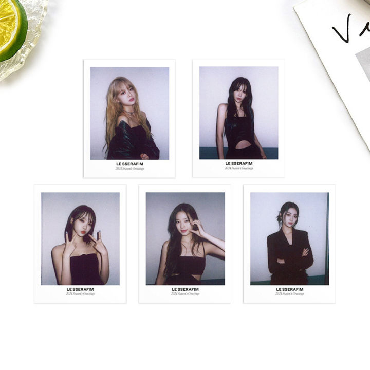 LESSERAFIM Season's Greetings 2024 PhotoCards Sakura Eunchae Chaewon ...