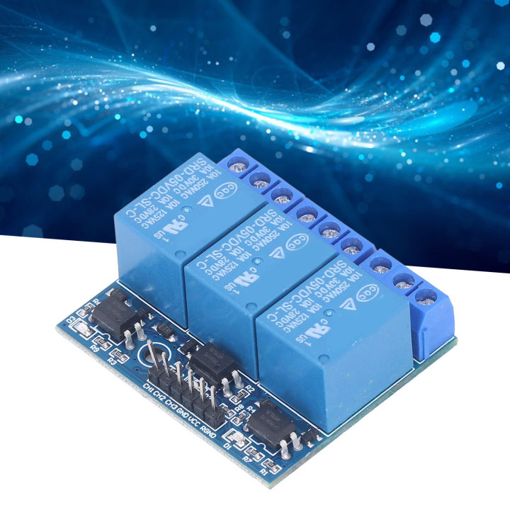 3 Channel Relay Module High Voltage Relay Board 49x42x20mm High Low Level Trigger for Industry ...