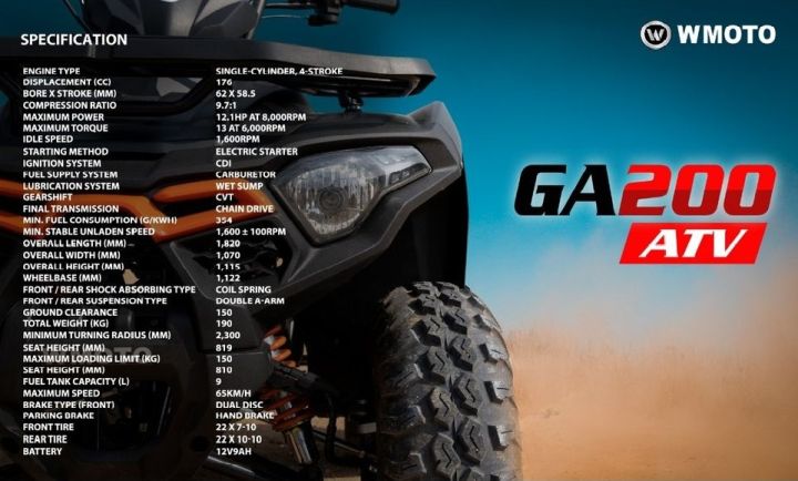 WMOTO LX200AU-2B (GA200 ATV)/atv | Lazada