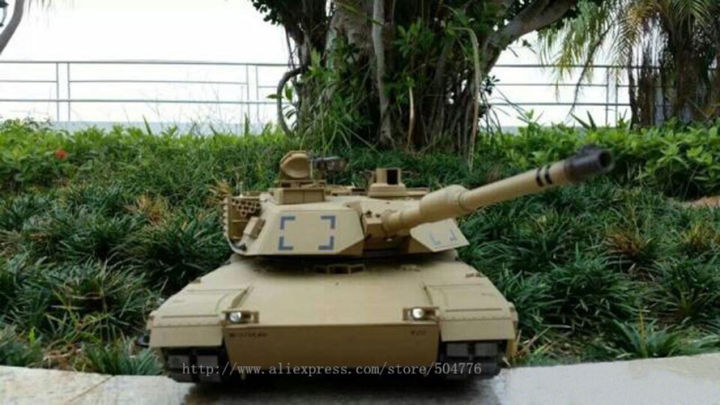 Heng Long 2.4G Remote Control Tank 1/16 U.S M1A2 Abrams Main Battle RC Tank 7.0 Upgraded Version ...
