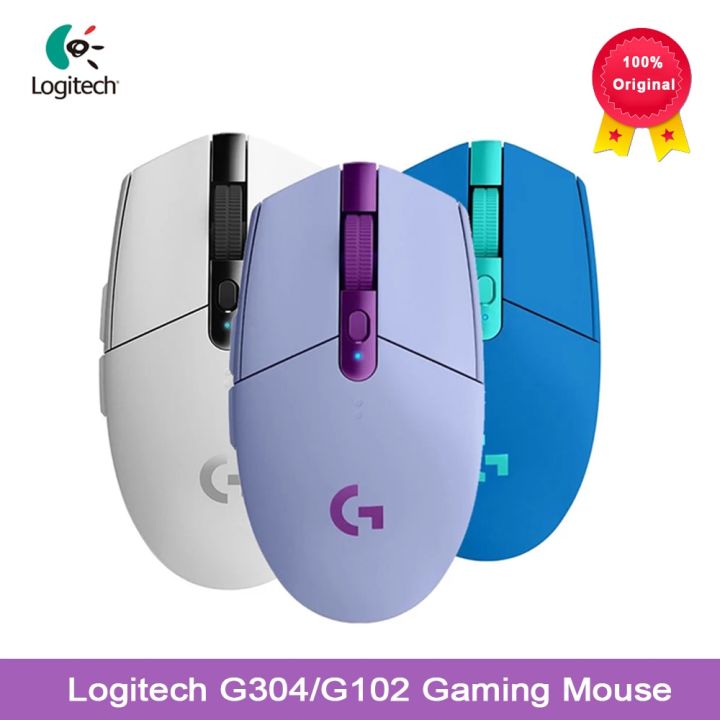 Logitech G304 G305 G102 Computer Gaming 2.4G Wireless Mouse Ergonomic Mouse HERO Engine 12000DPI ...