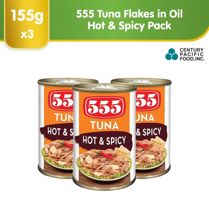 555 Tuna Flakes in Oil Hot & Spicy 155g Pack of 3 | Lazada PH