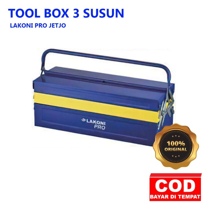 TEKIRO TOOL BOX 3 SUSUN (550 X 200 X 290 MM) /TOOLBOX BESI / TOOLS - ALAT PERKAKAS | Lazada ...