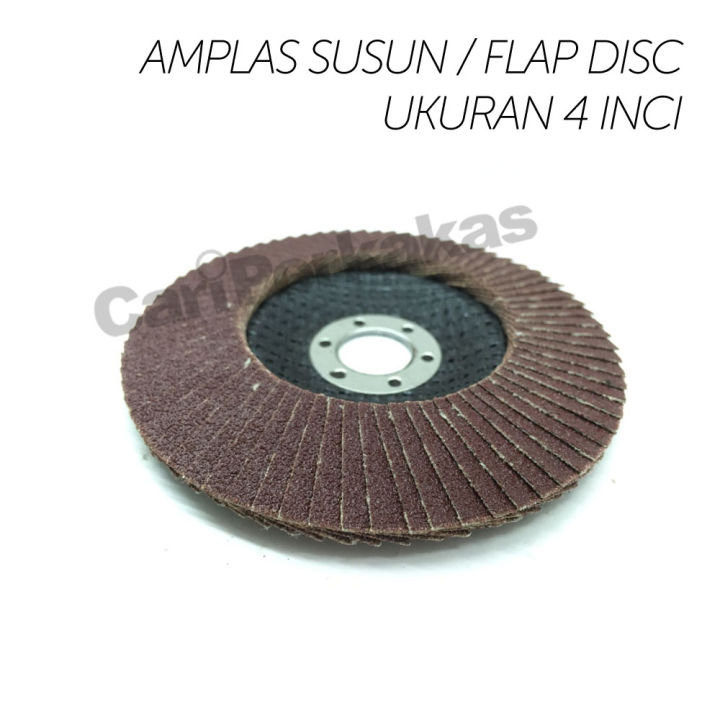 Amplas Susun 4 inci - Ampelas Flap Disc Kasar Halus - Amplas Poles Grid ...