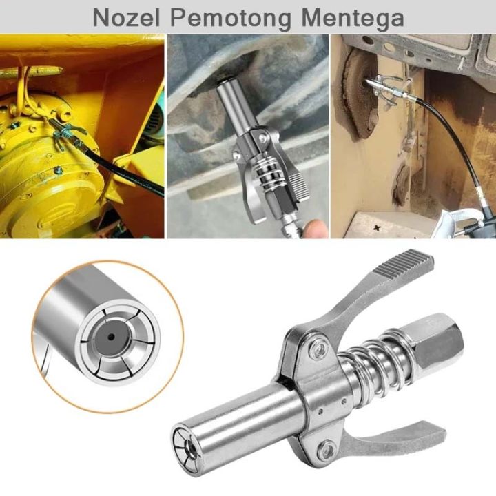Kepala Pompa Grease Kepala Selang Grease Gun Jepit Penjepit Nepel ...