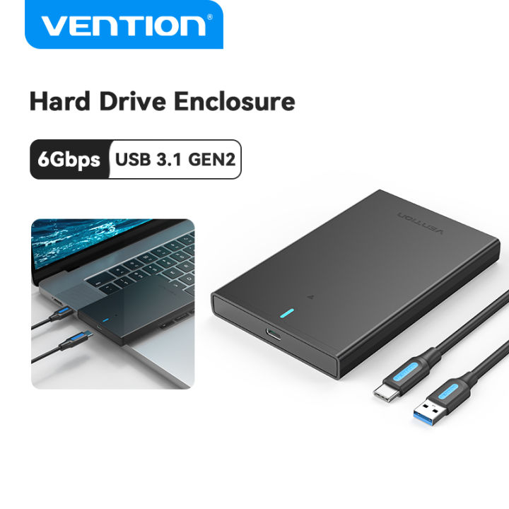 Vention USB C Hard Drive Enclosure 2.5 inch USB 3.1 Gen 2 Type C to ...