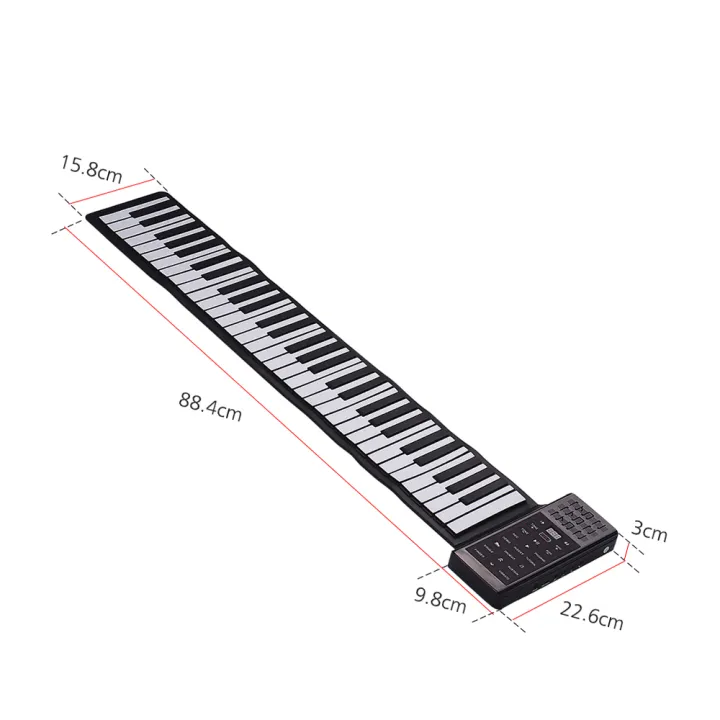 Multifunction Portable Electric 61 Keys Hand Roll Up Piano Flexible ...