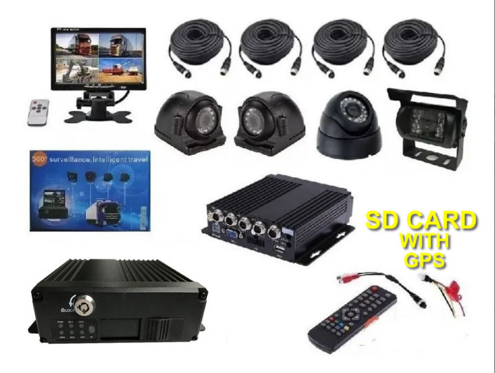 H264 4CH 720P Mobile DVR kit , For Vehicles with 4 pcs vehicle camera ...