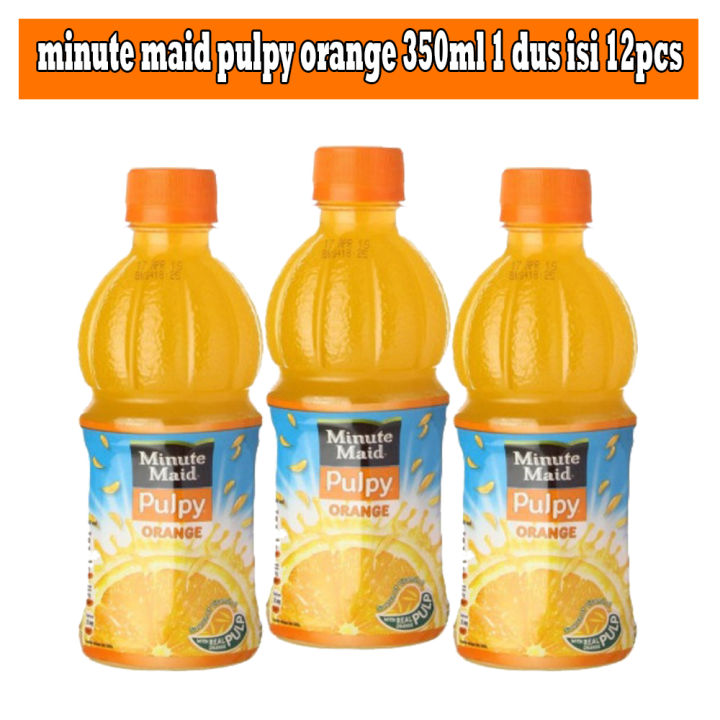Minuman Jeruk minute maid pulpy orange 350ml 1 dus isi 12 pcs | Lazada ...