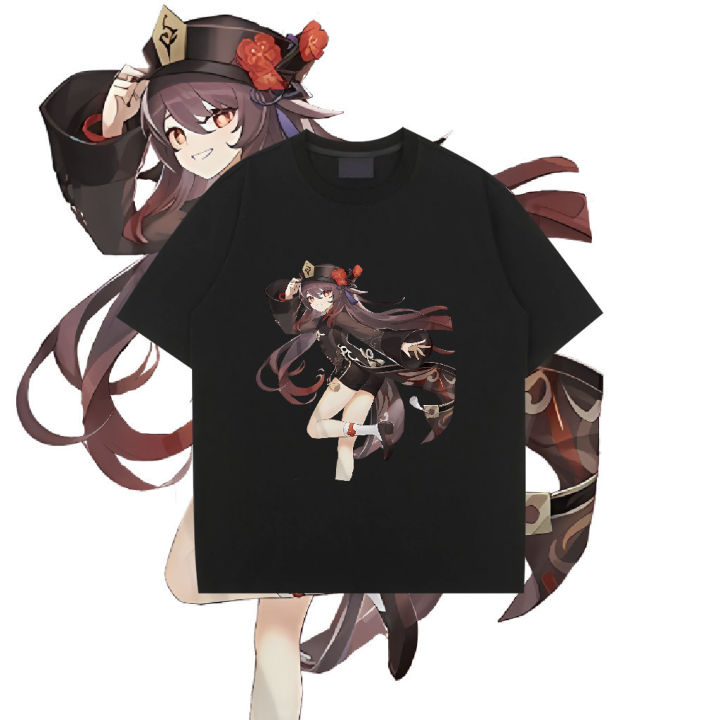 👕🎁🎀[Flash sale]เสื้อยืด คู่รัก Genshin Impact / Hu Tao Cotton Binary ...