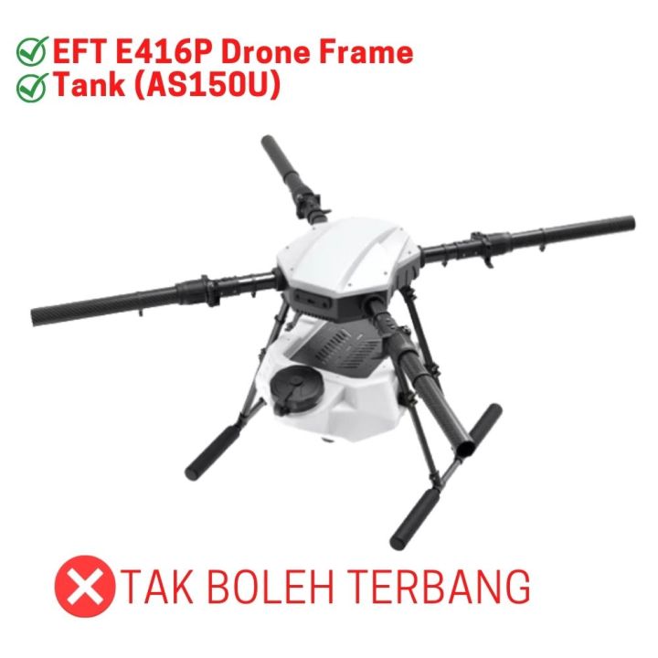 EFT Agricultural UAV Drone High Spray Pressure Extended Nozzle with 16L ...
