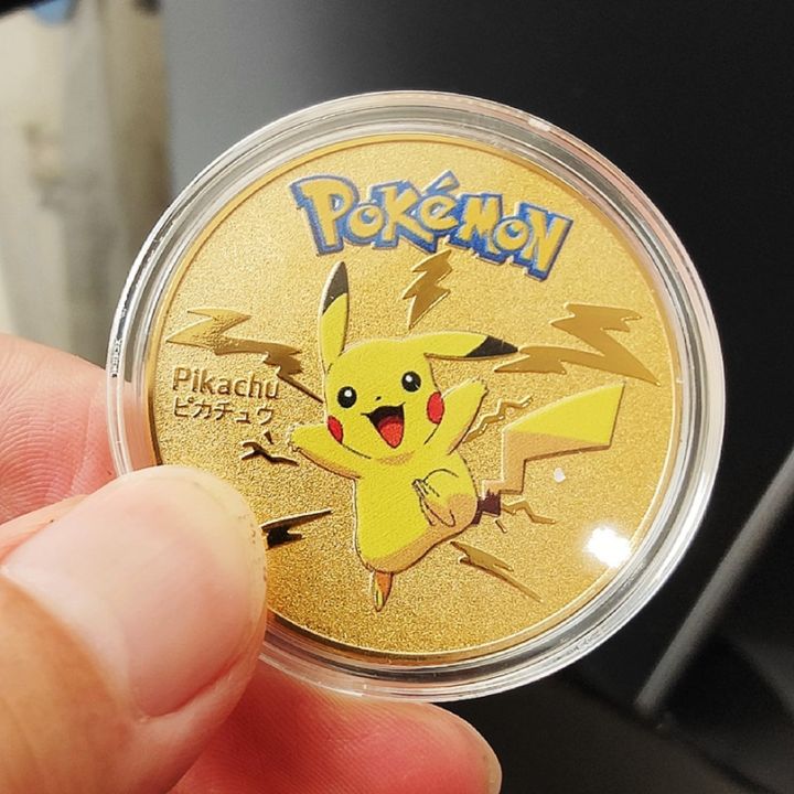 Golden Pokemon Coins Metal Pikachu Coins Charizard Mewtwo Pikachu Metal ...