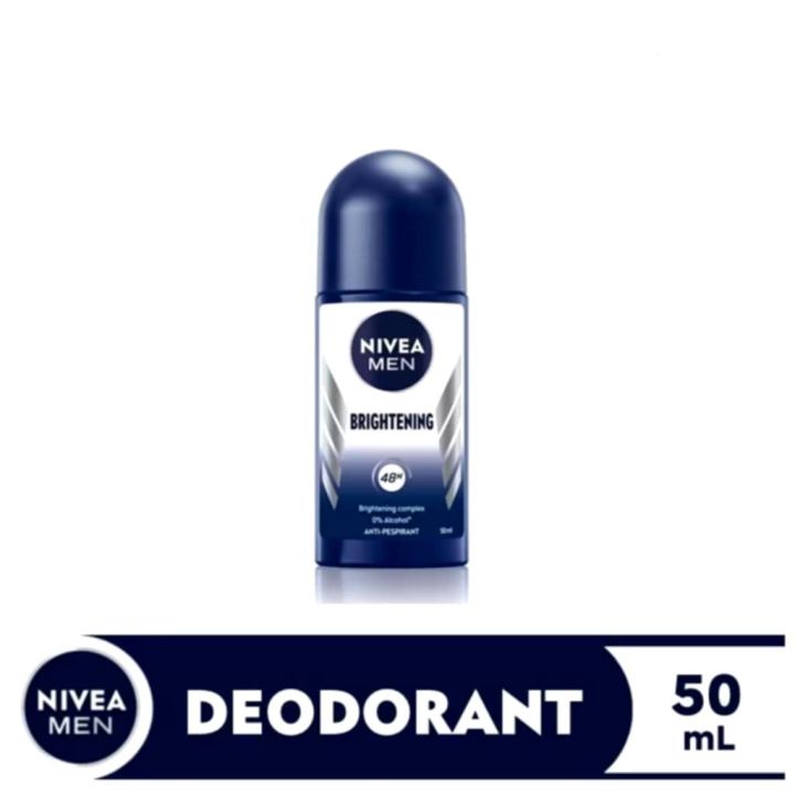 NIVEA Men 48h Brightening Anti Perspirant Deodorant Roll-On for men 50ml | Lazada PH