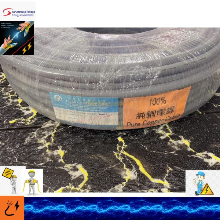 [Wireman Tools] 4.0MM+ 3Core 162/0076 FAJAR Wire cable insulated KABEL ...