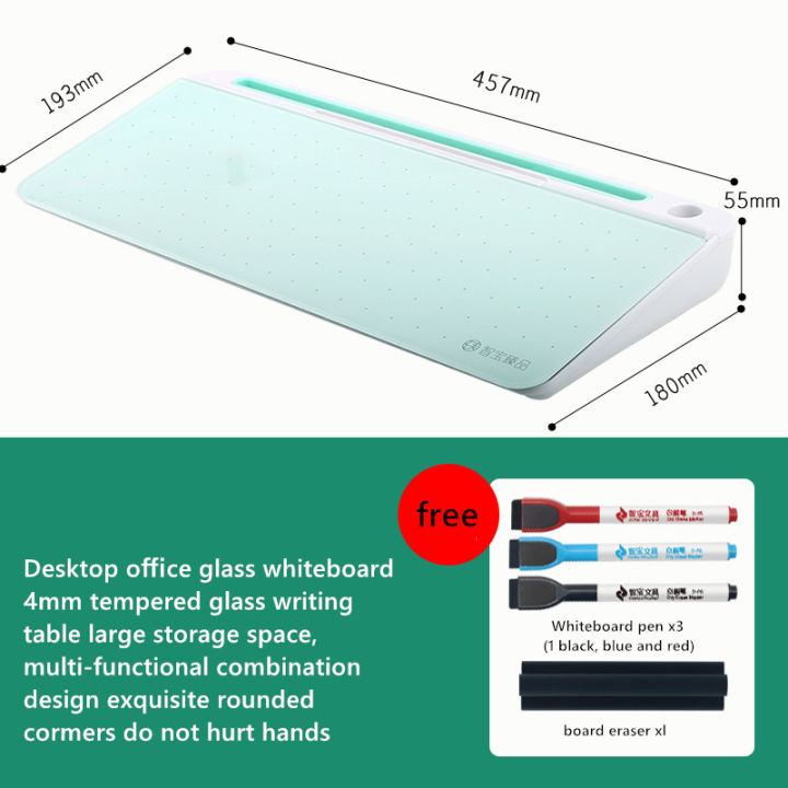 Desktop office glass whiteboard， Quartet Glass Desktop Computer Pad ...
