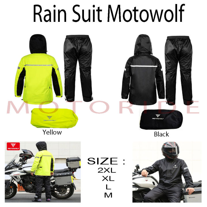 Motowolf Raincoat Rain Coat Suit (R3-02) | Lazada