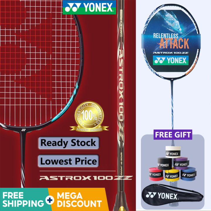 YONEX ASTROX 100zz Original Full Carbon Fiber Single Badminton Racket with Free Grip and Bag (26 ...