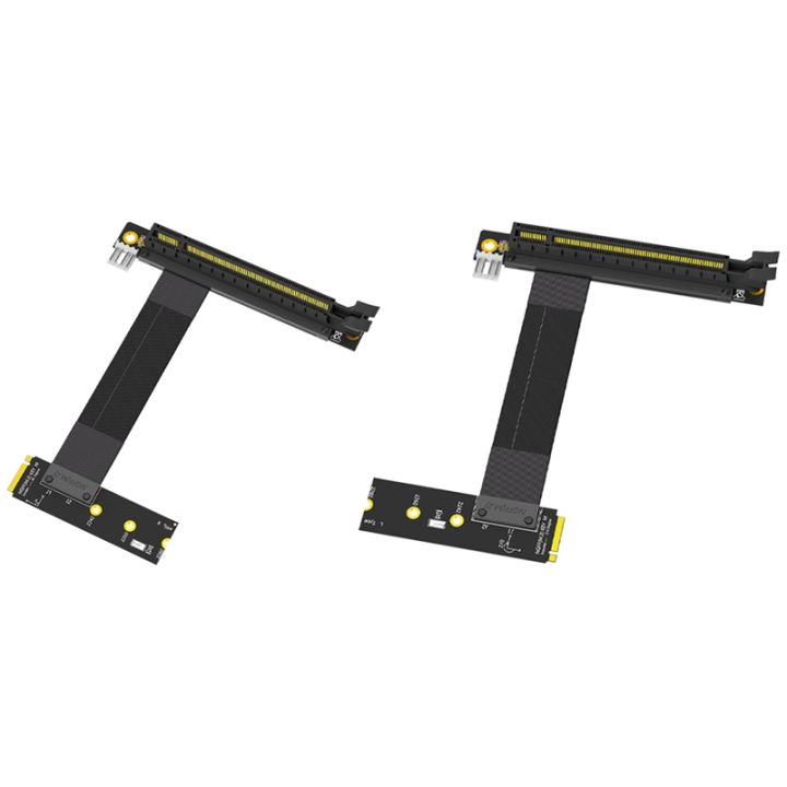 AIBINELO-Riser Cable M.2 NVME to PCIE X16 Adapter Graphics Extension Cable 90 Degree PCI Express ...