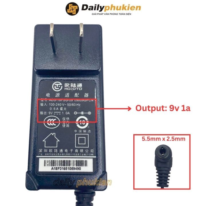 Sạc pin máy POS D210 9v 1a xịn bảo hành 12 tháng | Lazada.vn