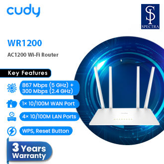 Cudy WR1200 | 5-in-1 AC1200 Router Mesh Repeater WISP Access Point ...
