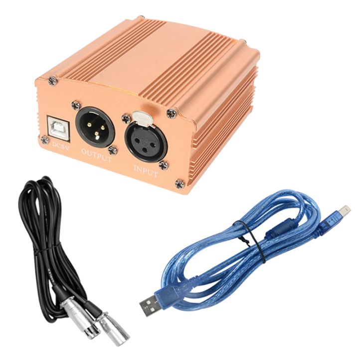 48V USB Phantom Power Supply Microphone Cable for Condenser Microphone ...