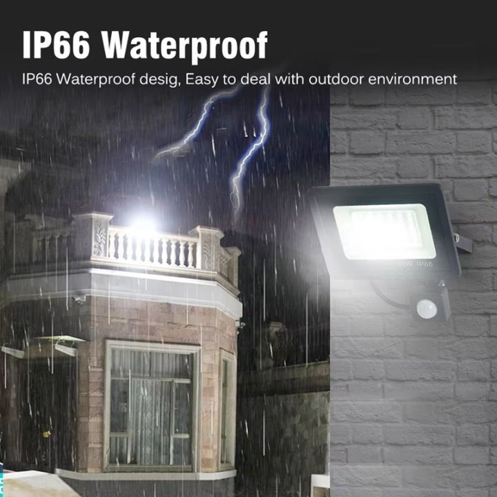 30W LED Flood FloodLight PIR Motion Sensor Reflector Spotlight Wall ...