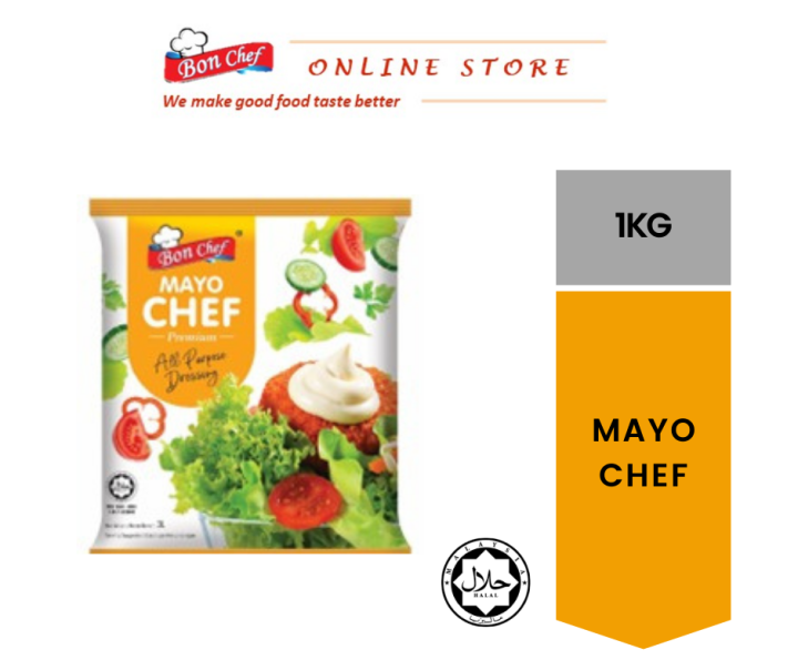 1KG [ MAYO CHEF ] Mayonnaise Bon Chef | Lazada