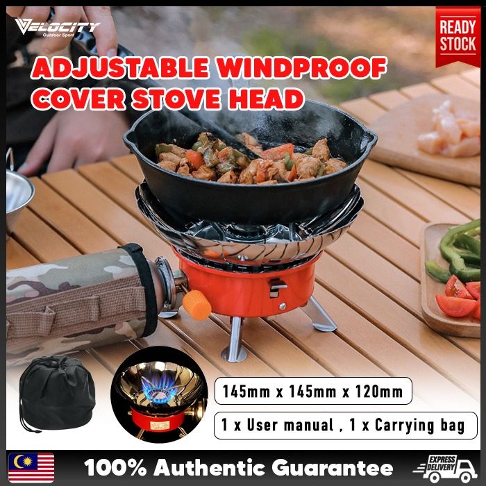 Velocity Windproof Gas Stove Camping Stove Burner Portable Outdoor ...