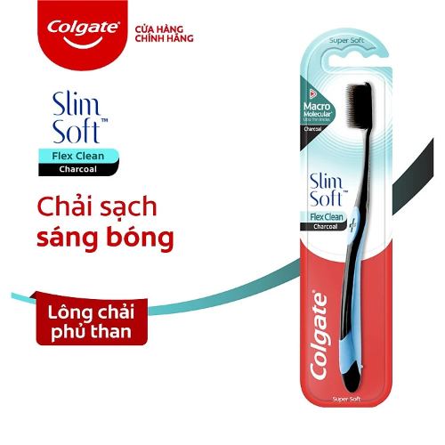 Bàn chải đánh răng Colgate SlimSoft Flex Clean Charcoal kháng khuẩn mềm ...