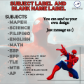 LUCSMART fast shipping - SPIDERMAN THEMED STICKER LABEL AND NAME LABEL ...