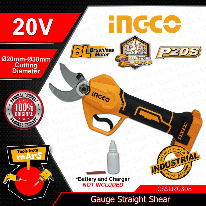 INGCO 20V Li-Ion Cordless Gauge Straight Shear Brushless Motor For ... INGCO 20V Li-Ion Cordless Gauge Straight Shear Brushless Motor For ...