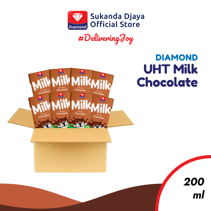 Diamond UHT Milk Chocolate Sleeve 200 Ml 1 Karton | Lazada Indonesia