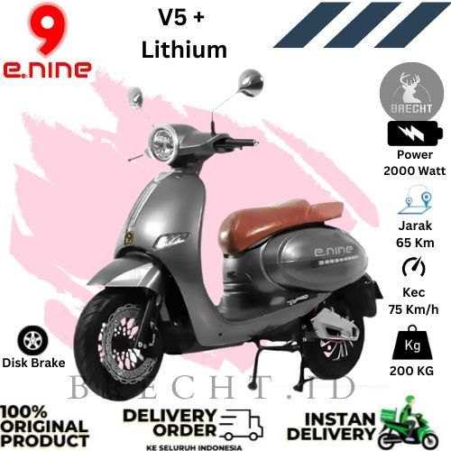 Motor Listrik E-Nine V5 + Lithium | Lazada Indonesia