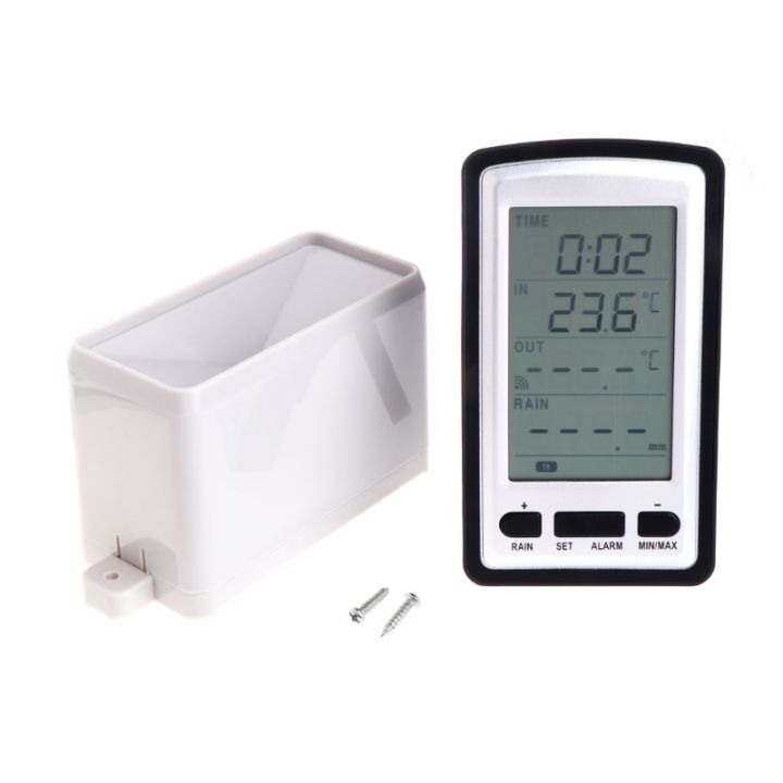 Digital Wireless Rain Gauge with RCC Indoor/Outdoor Temperature for ...