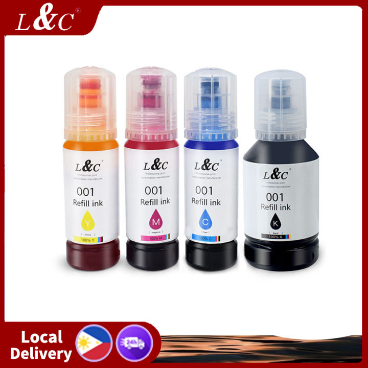 【PH Ready Stock】L&C Refill Ink For Epson 001 Ink Dye Ink For L4150 ...